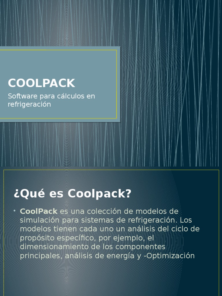 COOLPACK | PDF | Simulación | Refrigeración