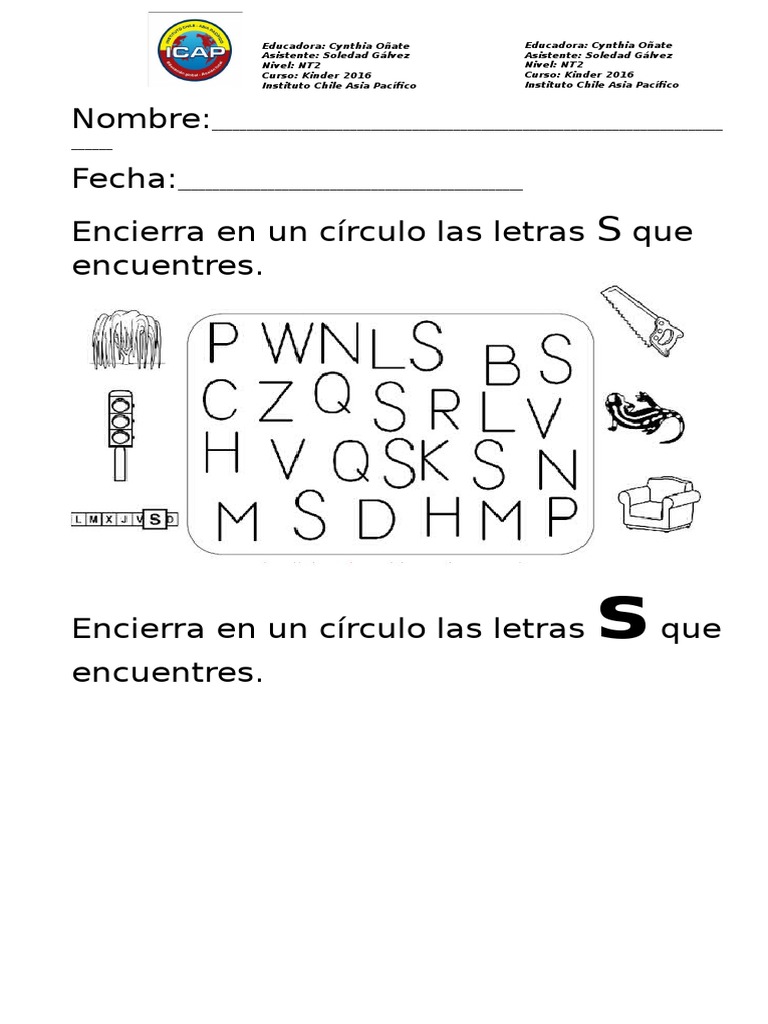 Actividades Didácticas con la Letra S | PDF | Salud y bienestar
