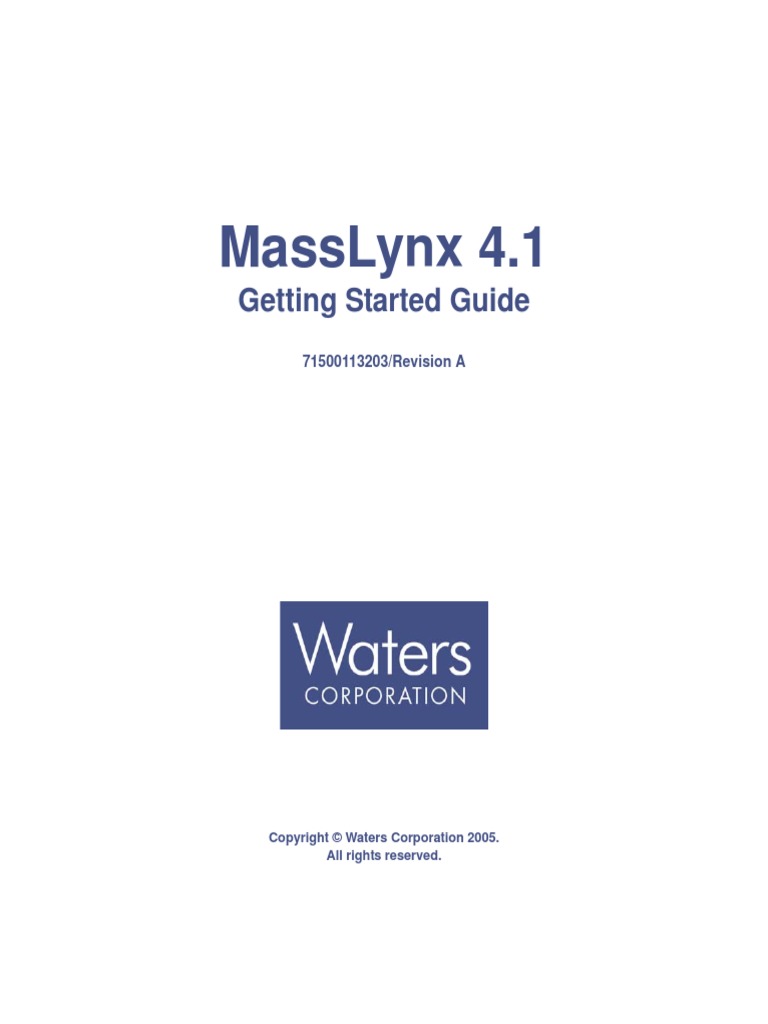 Mass Lynx Software | PDF | Mass Spectrometry | Installation (Computer ...