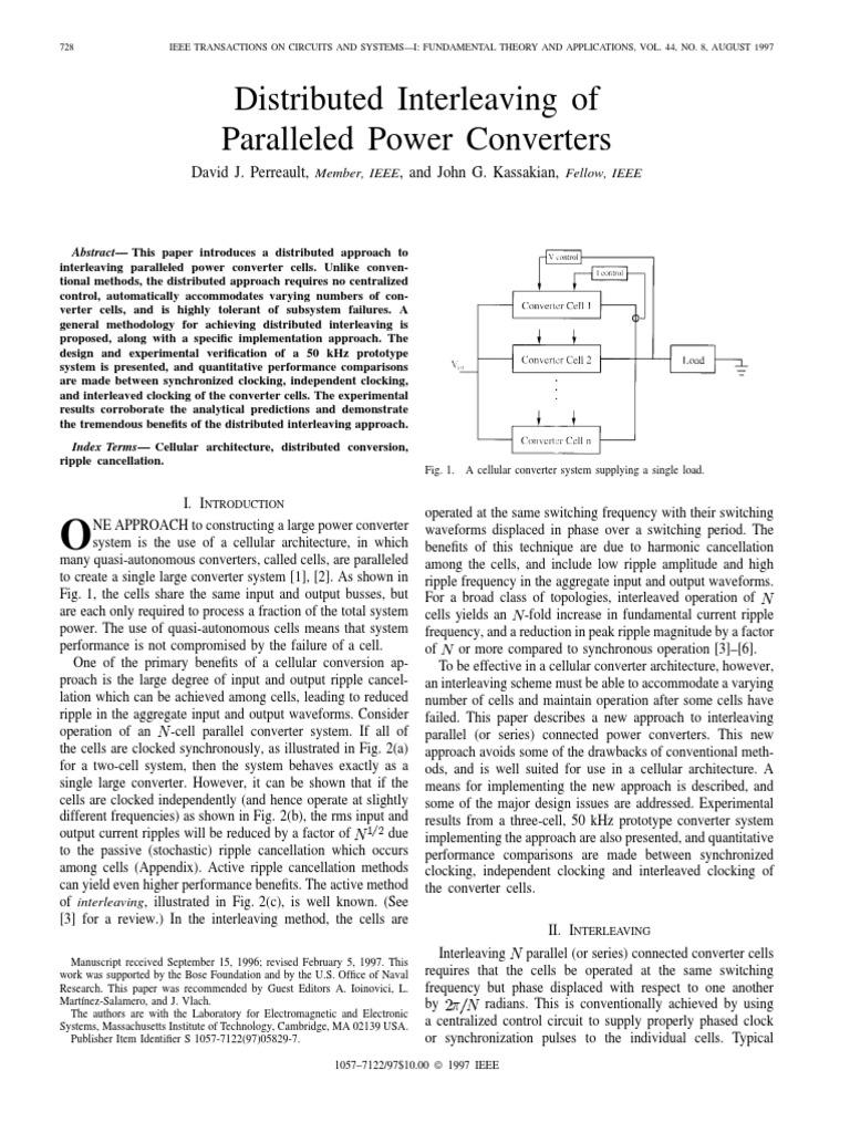 Distributed Interleaving of Paralleled Power Converters: David J ...