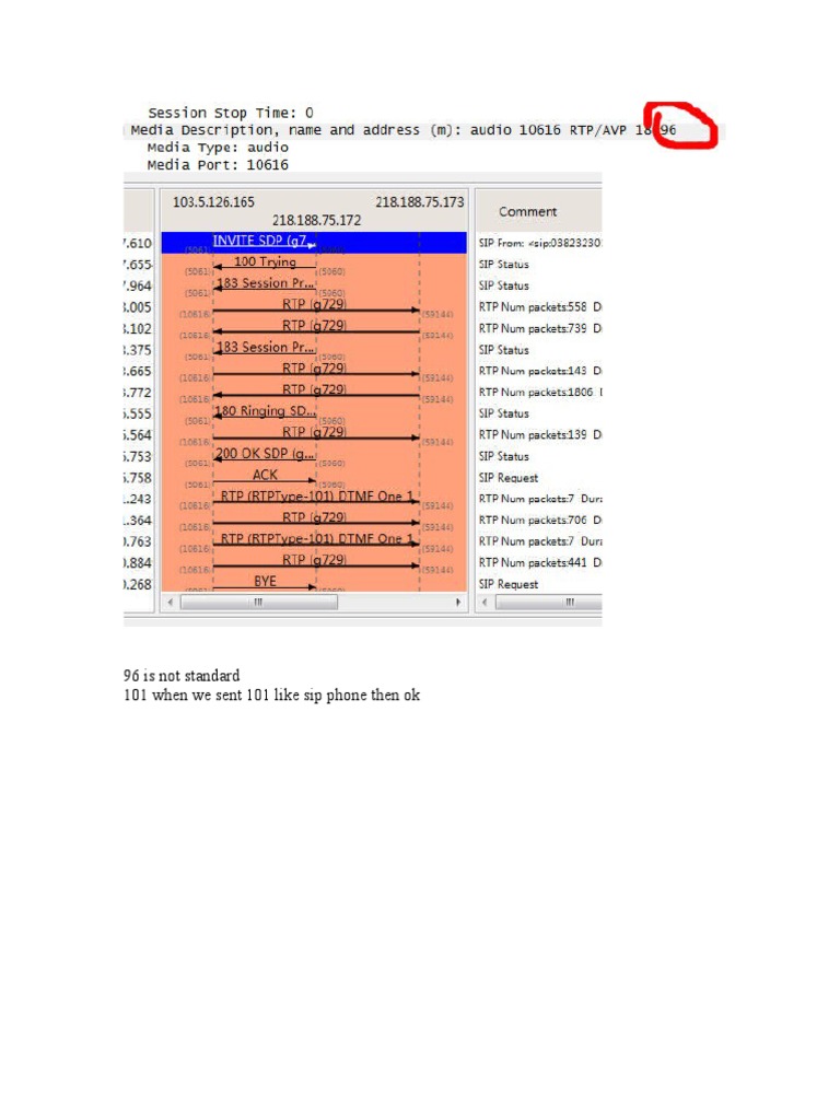 96 Is Not Standard 101 When We Sent 101 Like Sip Phone Then Ok | PDF