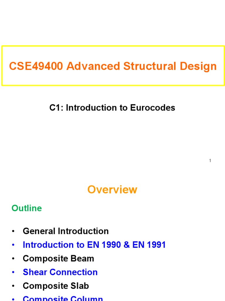 C1 Introduction To Eurocodes | PDF | Structural Load | Civil Engineering