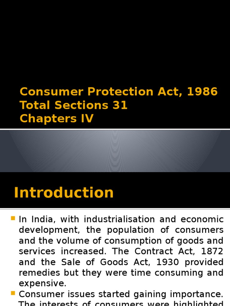 Consumer Protection Act | PDF | Consumer Protection | Complaint