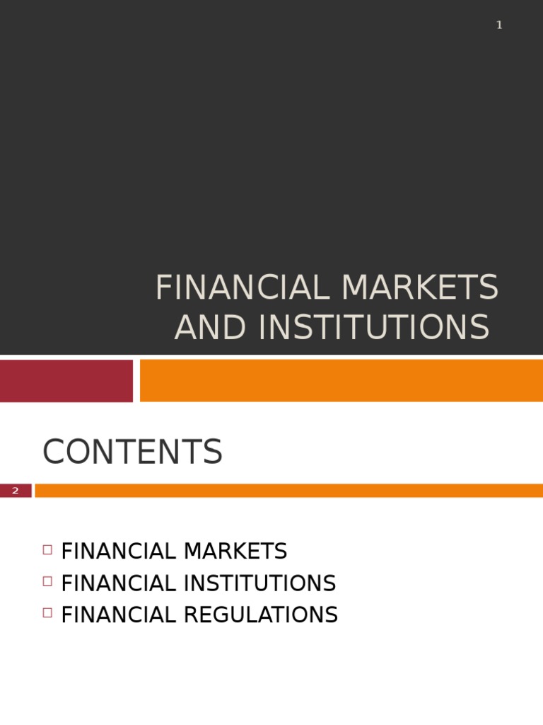 An Introduction to Financial Markets and Institutions | PDF | Financial ...
