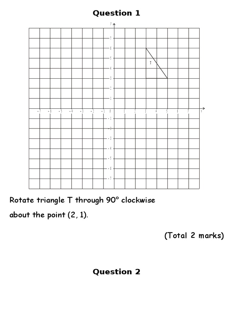 Transformations Challenge Exam Questions | PDF | Shape | Triangle