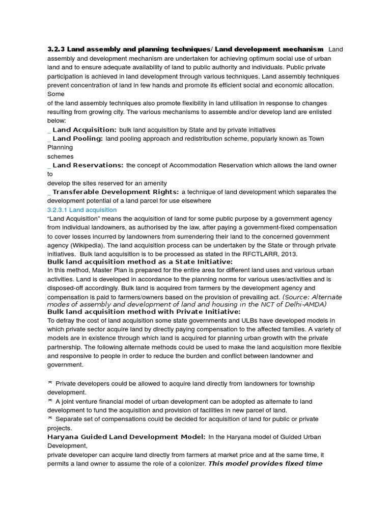 Land Pooling - UDFI | PDF | Poverty | Poverty & Homelessness