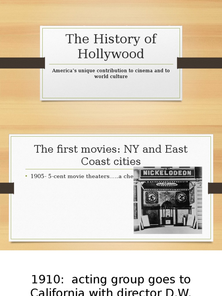 The History of Hollywood | PDF