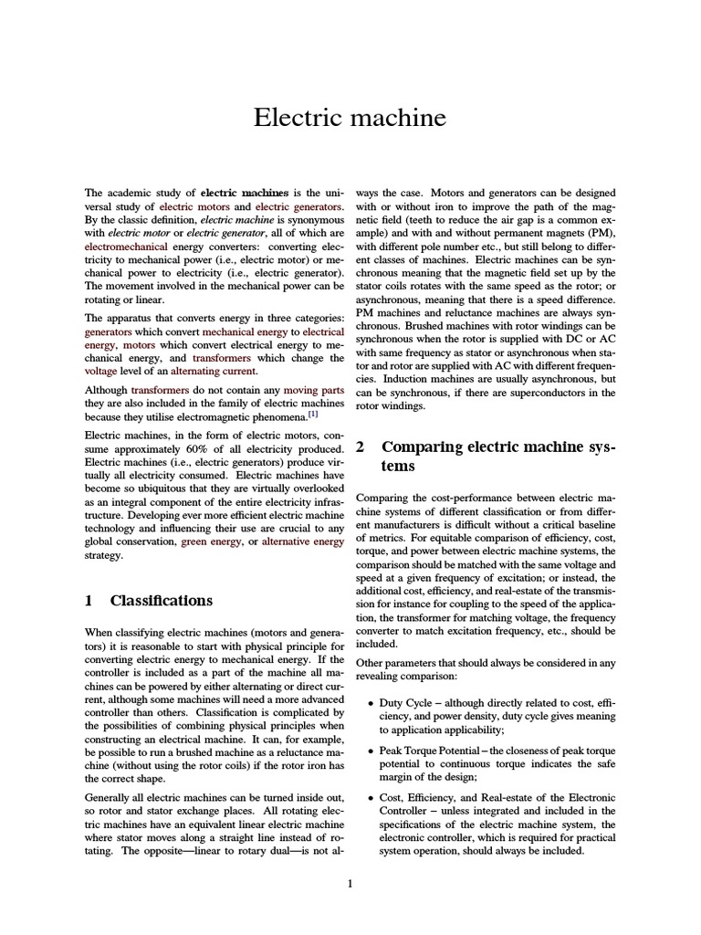 2 Comparing Electric Machine Sys-Tems | PDF | Electric Motor | Electric ...