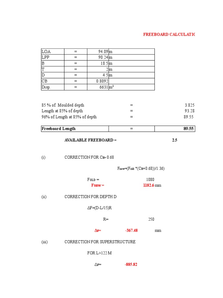 Freeboard Calculation and Engineering Guide | PDF | Technology ...