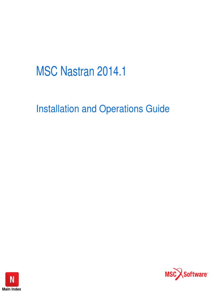 MSC Nastran 20141 Install Guide | PDF | Command Line Interface | Installation (Computer Programs)
