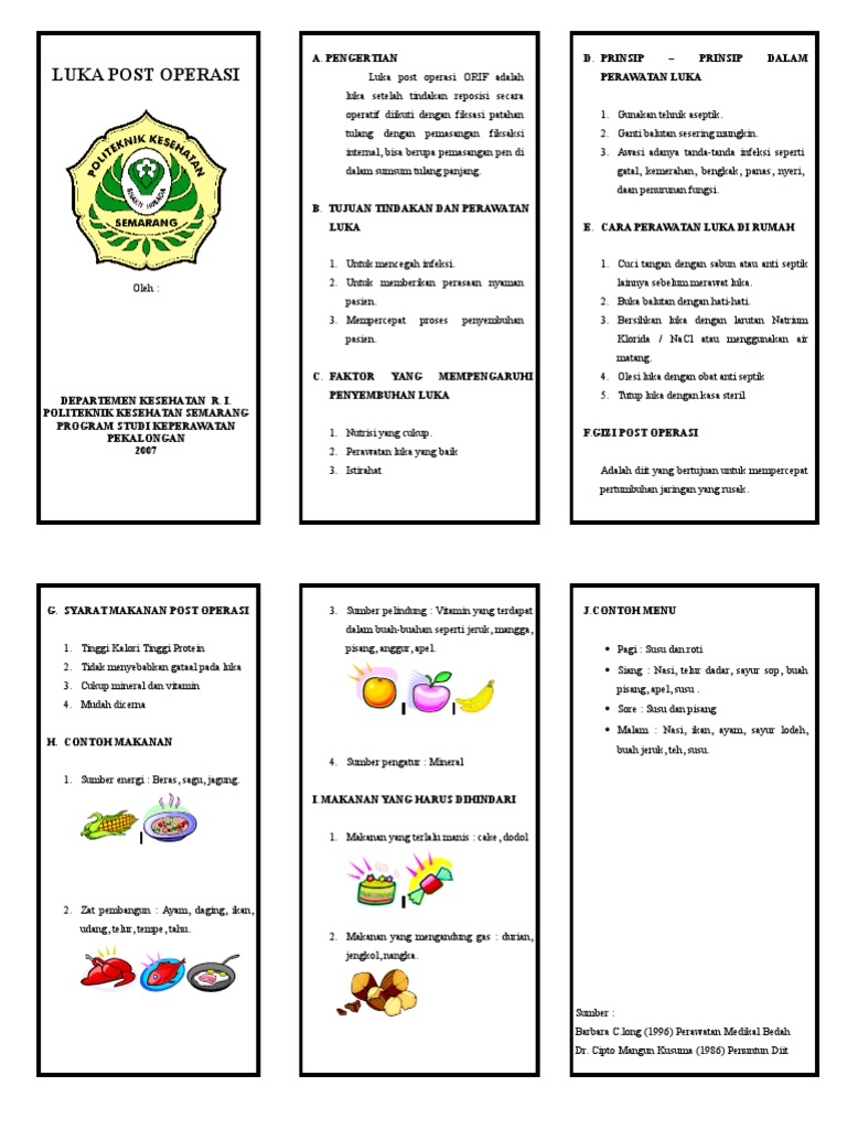 Leaflet Luka Post Operasi | PDF