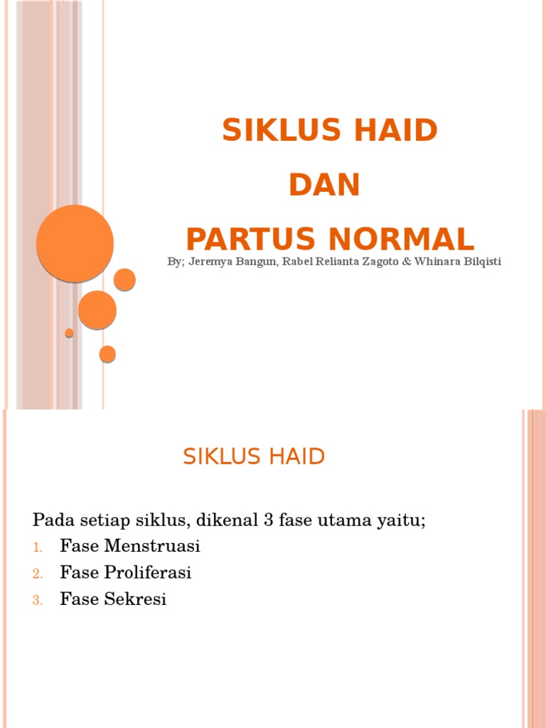 Siklus Haid & Partus Normal | PDF