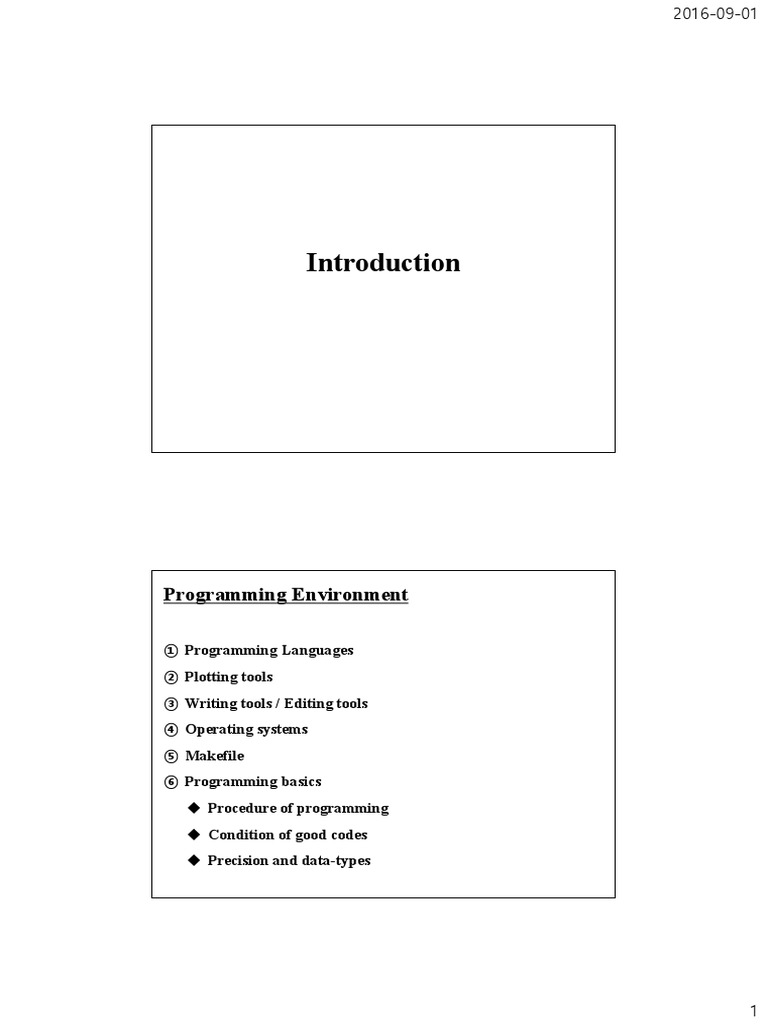 Programming Environment | PDF | Integer (Computer Science) | Source Code