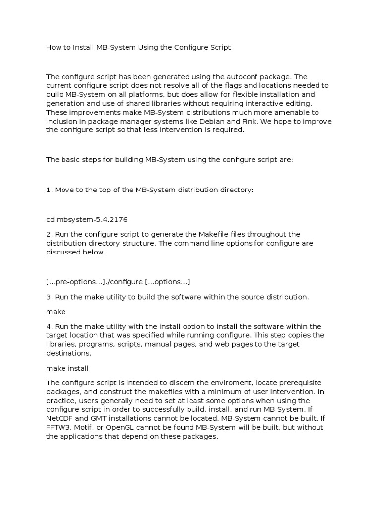 How To Install MB-system | PDF | Superuser | Sudo