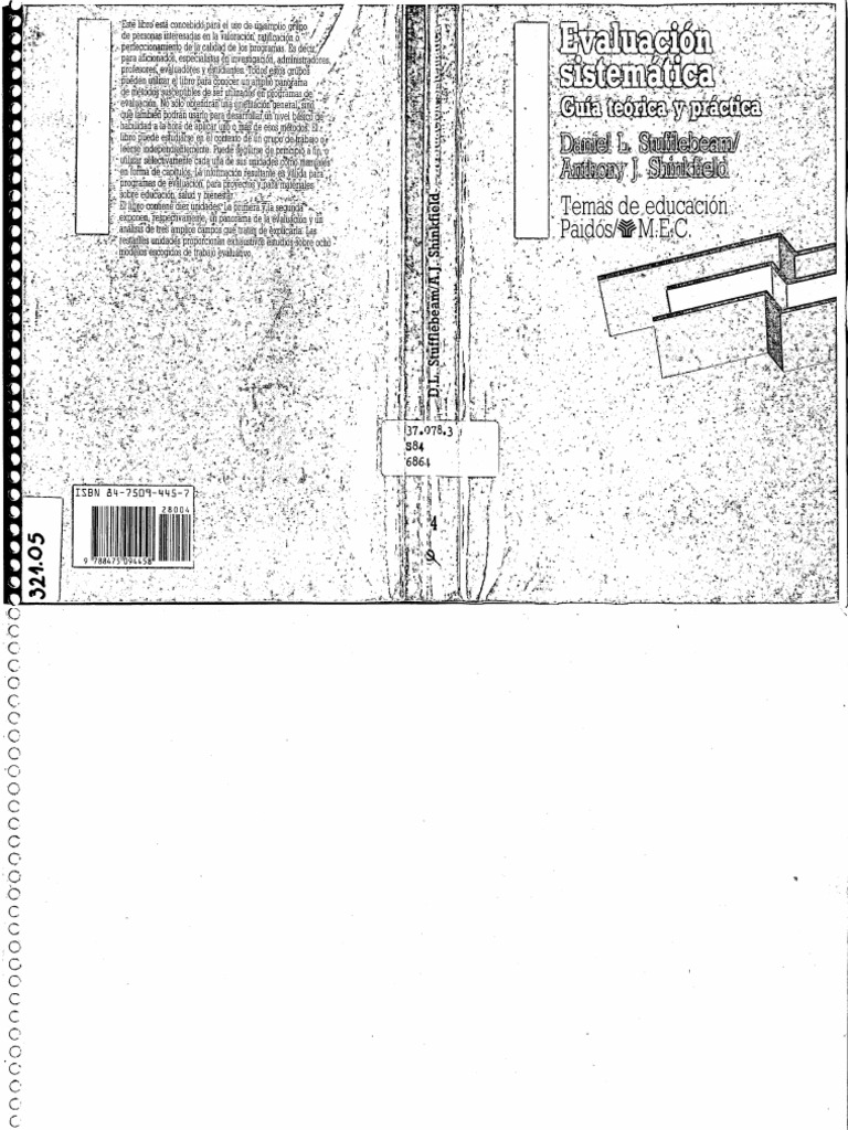 STUFFLEBEAM, Daniel y SHINKFIELD, Anthony. Evaluación Sistemática ...