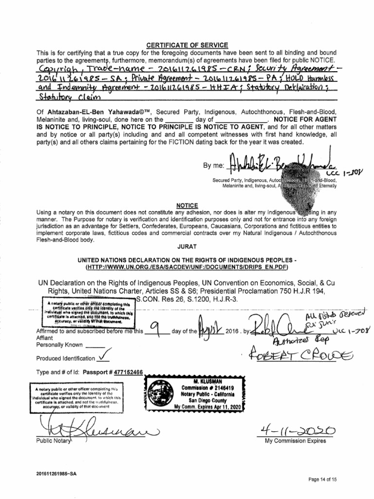 Secured Party Affidavits Etc PDF | PDF