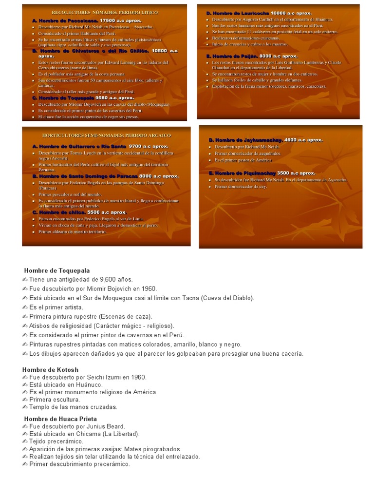 Hombre de Toquepala | PDF | Arqueología | Cultura (general)