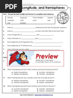 Global Geography Worksheets 4 Latitude | PDF | Latitude | Equator