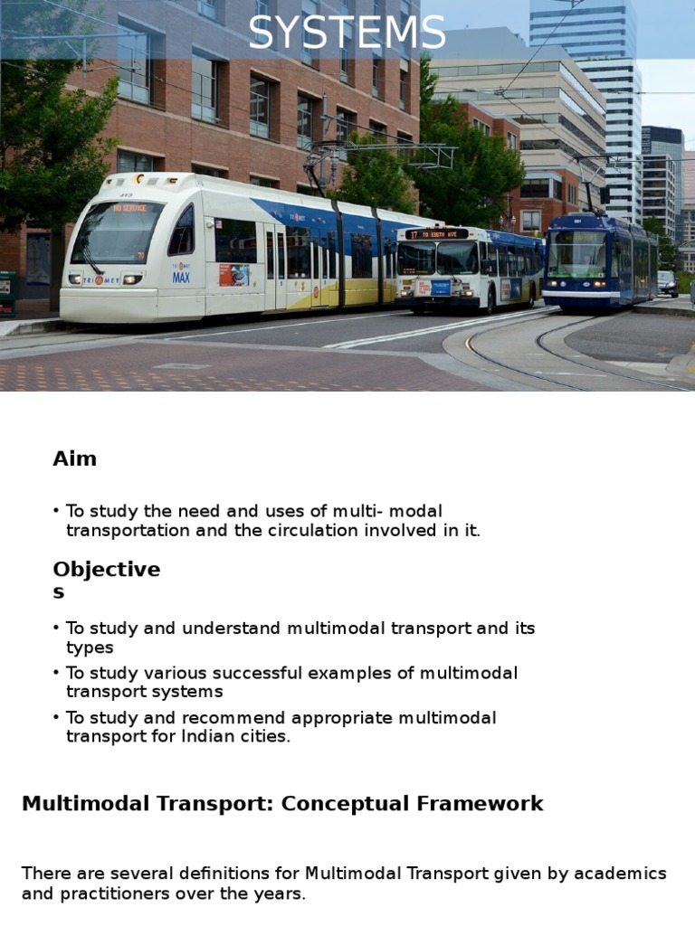 Multimodal Transportation Systems Overview | PDF | Public Transport ...