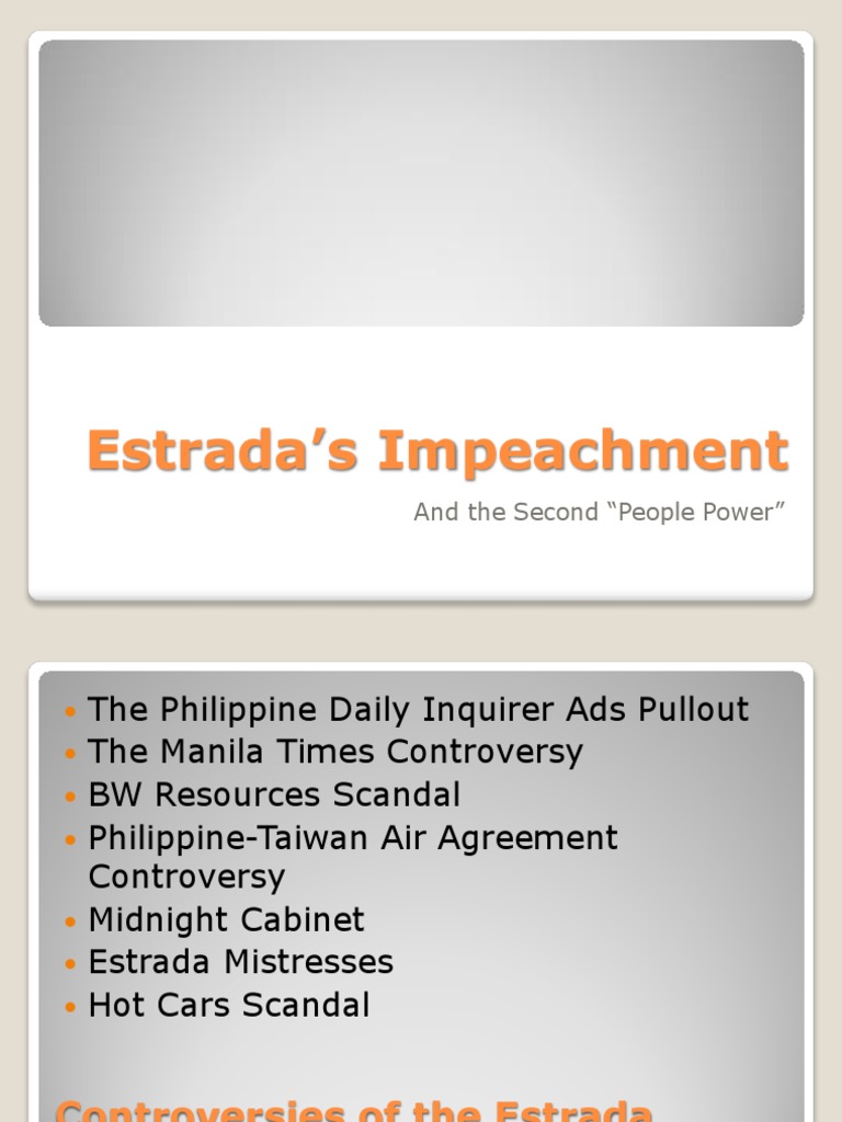 Estrada’s Impeachment | Philippines | Government