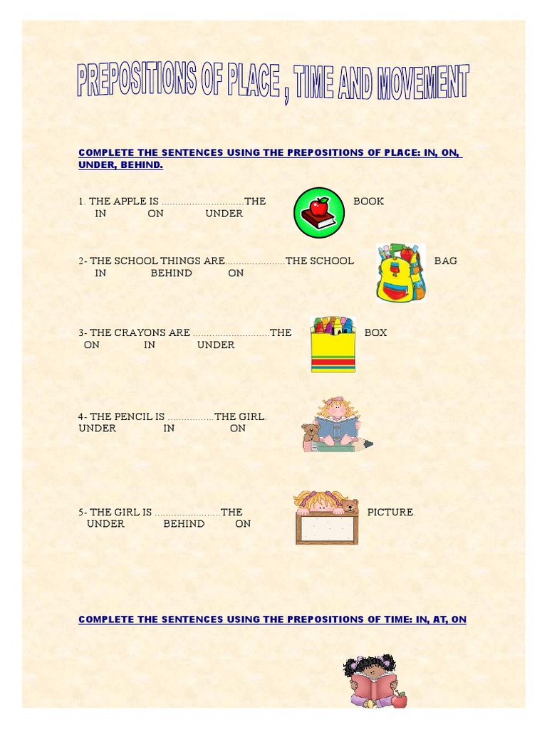 567 Prepositions of Place Time and Movement | PDF