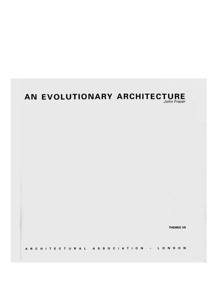 An Evolutionary Architecture - John Frazer PDF | PDF