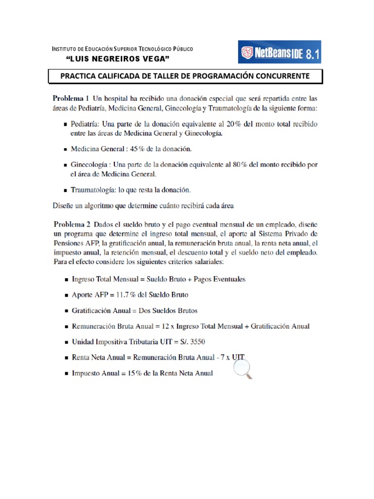 Practica Calificada 1 de Taller de Programación Concurrente | PDF