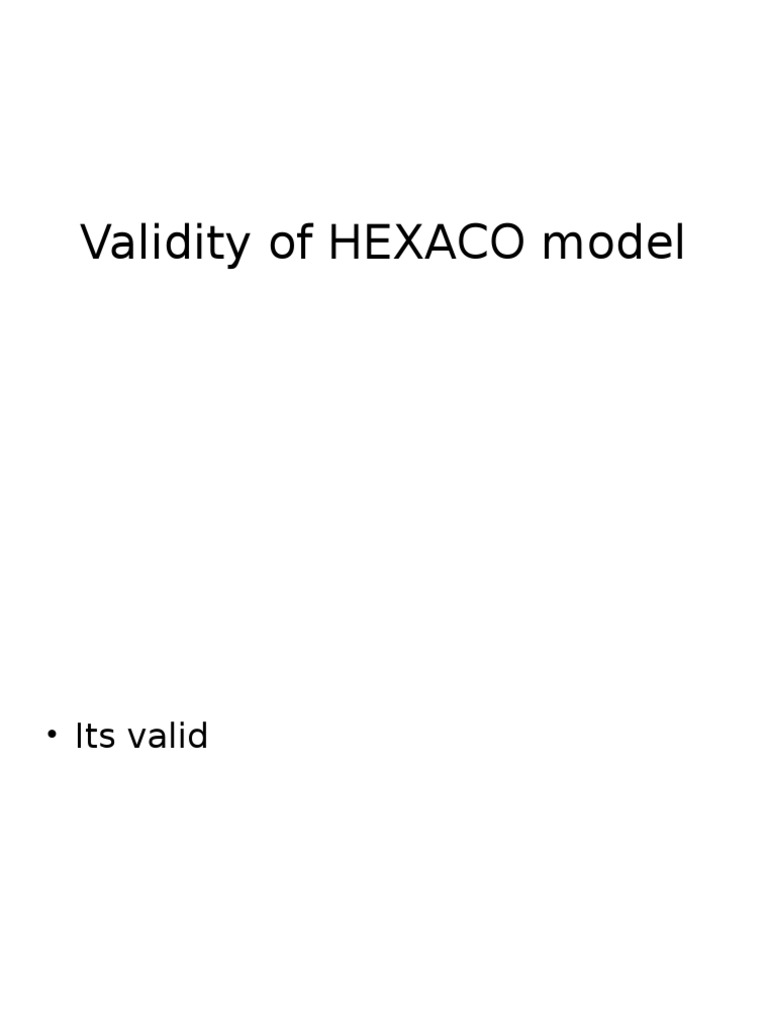 Validity of HEXACO | PDF