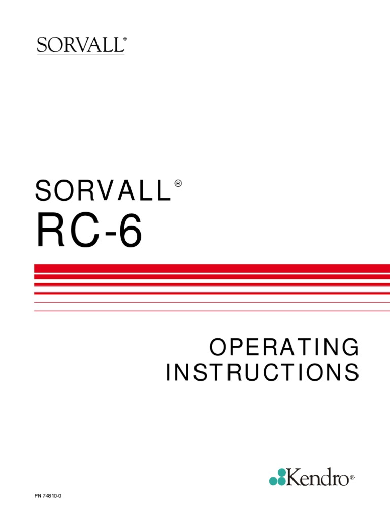 User Manual - Sorvall - RC 6 - Rev 0 - English | PDF | Radioactive ...
