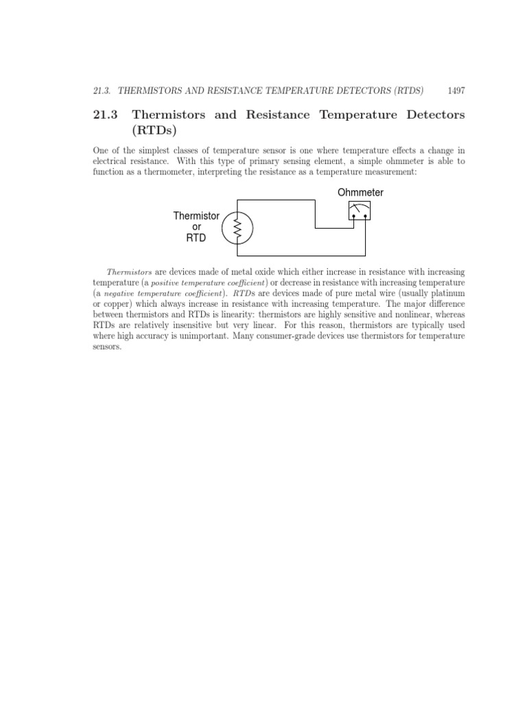 21.3 Thermistors and Resistance Temperature Detectors (RTDS) | PDF