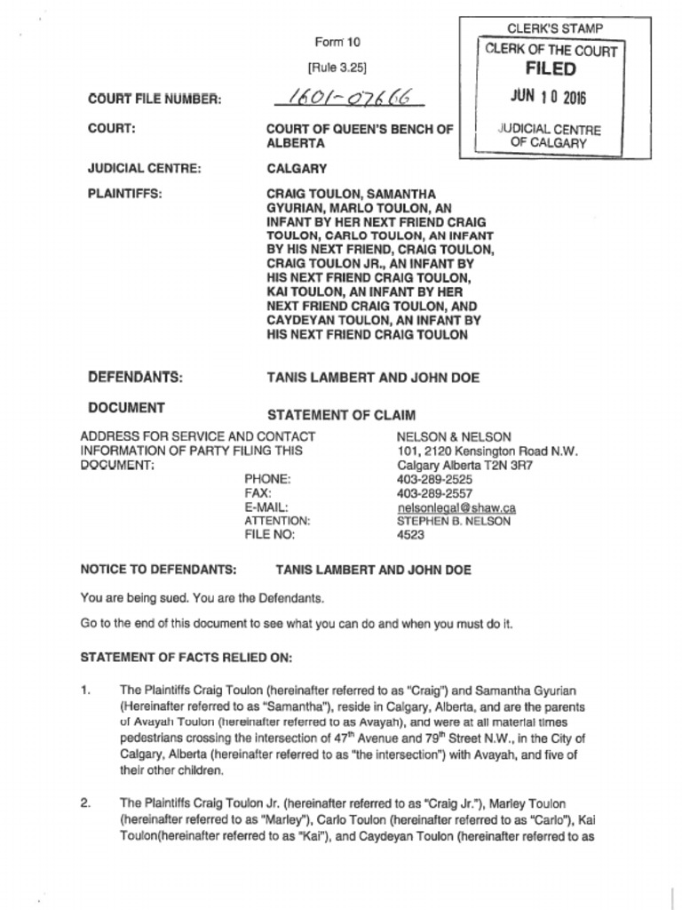 Statement of Claim | PDF