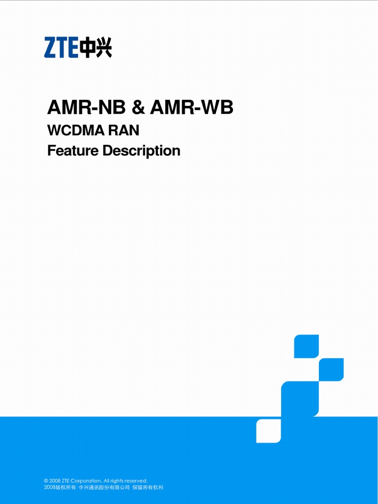 Amr-Nb & Amr-Wb Zte | Download Free PDF | Codec | Telecommunications