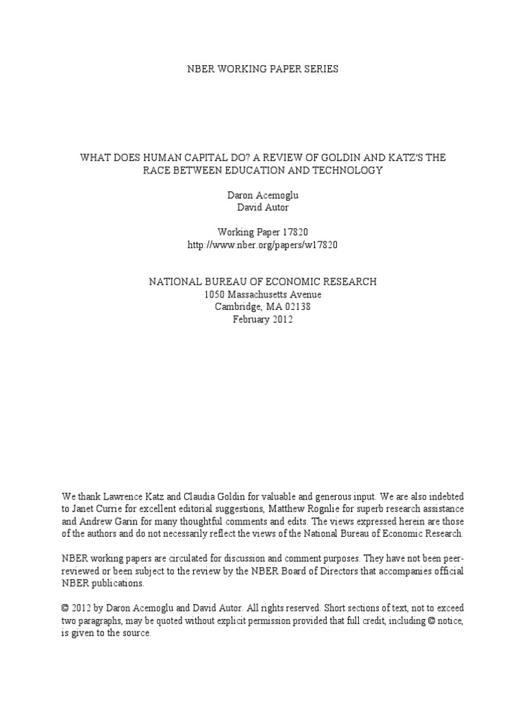 Acemoglu, Autor - 2011 - Skills, Tasks and Technologies Implications For Employment and Earnings ...