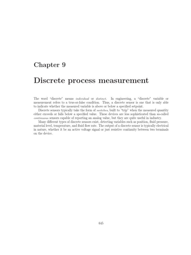 Discrete Process Measurement | PDF