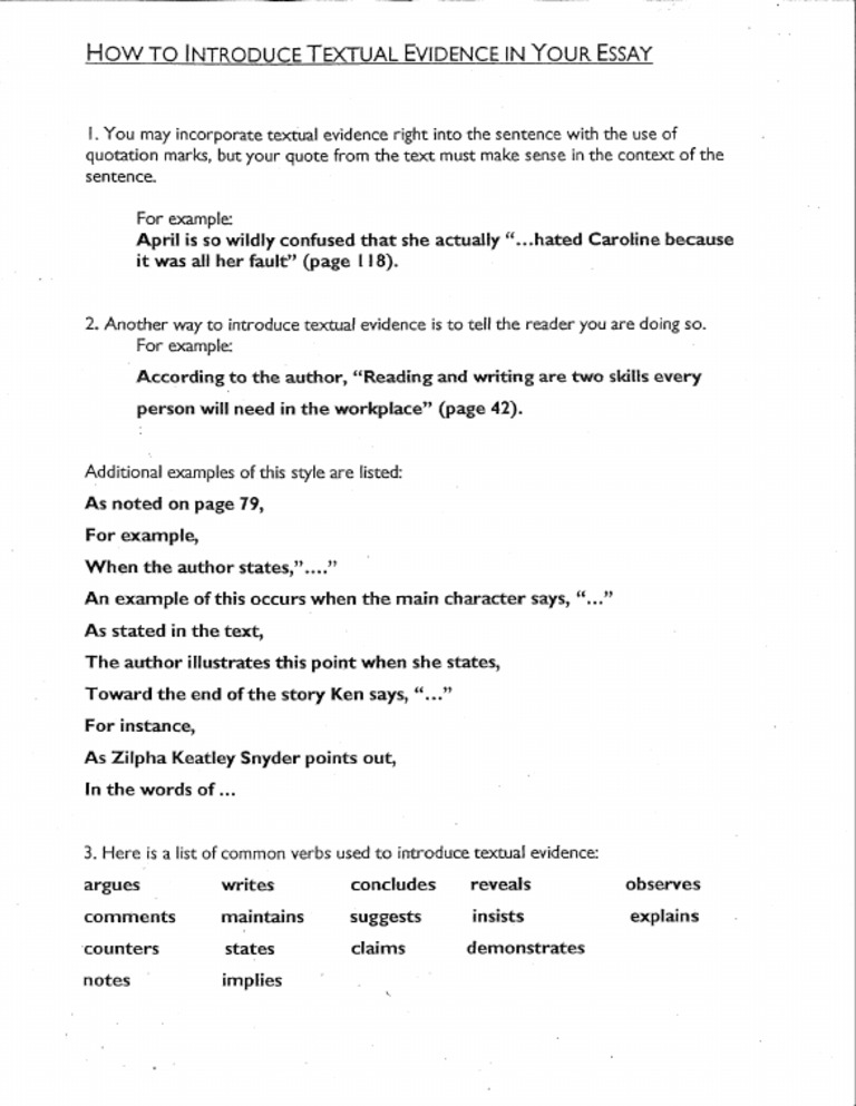 Introducing Evidence | PDF