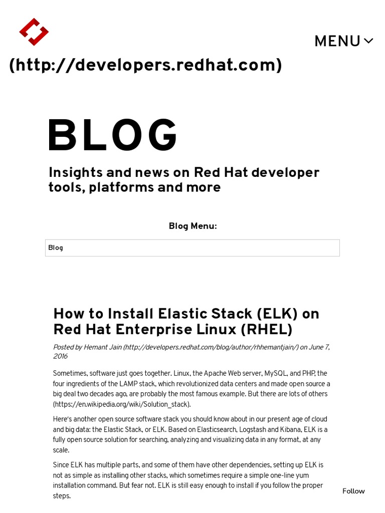 How To Install Elastic Stack (ELK) On Red Hat Enterprise Linux | PDF | Red Hat | System Software