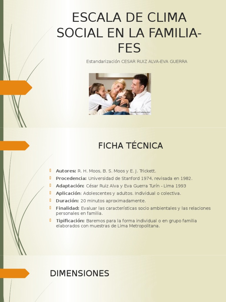Escala de Clima Social en La Familia-Fes | PDF | Cognición | Sicología
