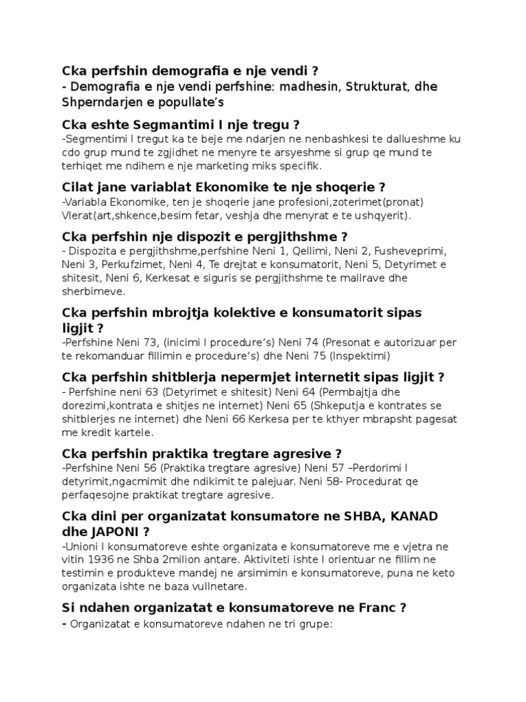 Konsumi Dhe Te Drejtat e Konsumatorit 2 | PDF