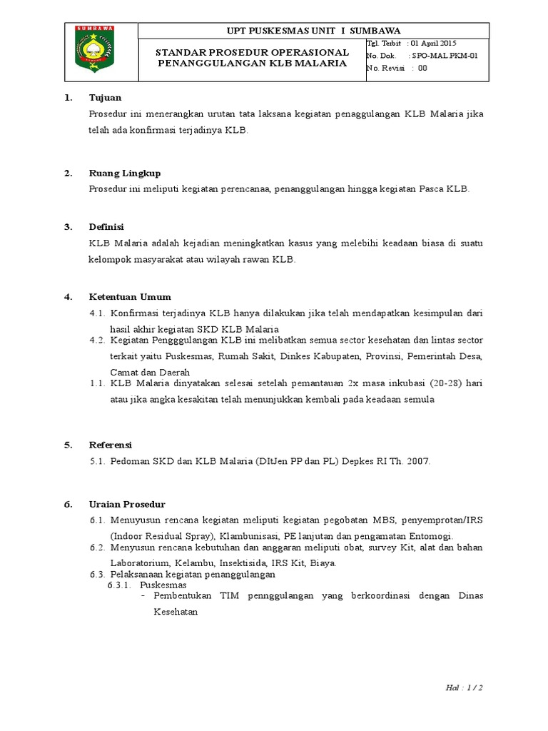 Spo KLB Malaria | PDF