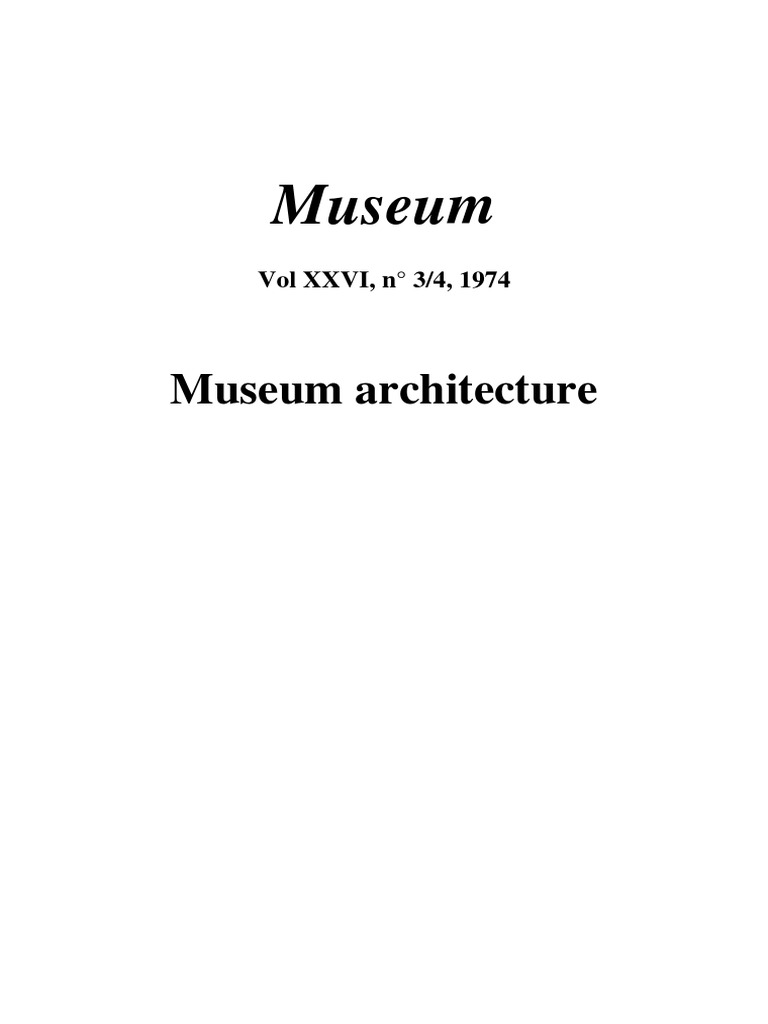 Museum Standards by The UNESCO | PDF | Museum | Architect