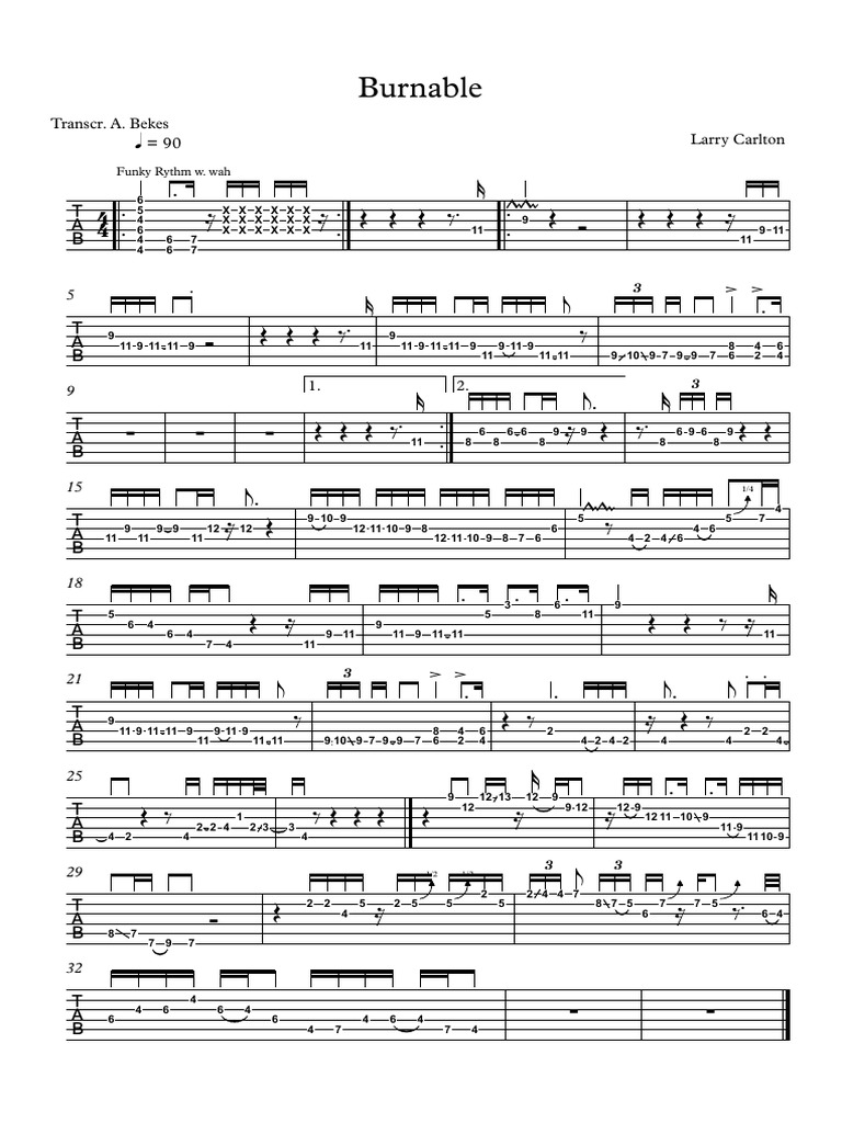 Burnable - Larry Carlton, Robben Ford - Live | PDF