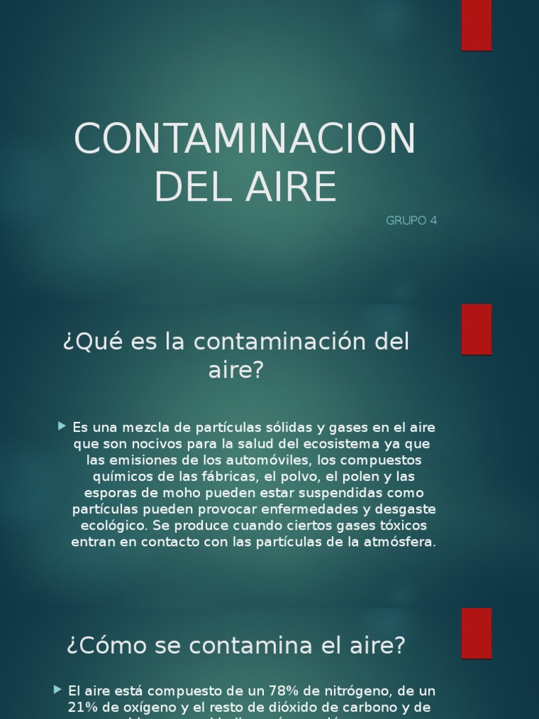 Contaminacion Del Aire | PDF | Contaminación | Ozono