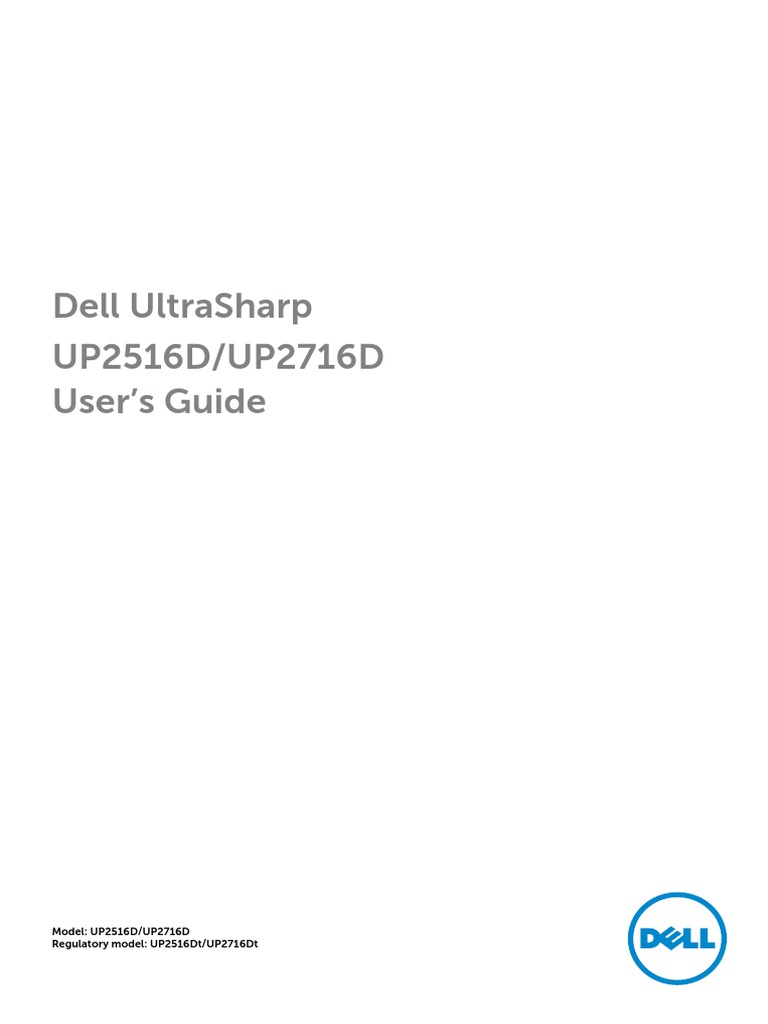Dell UP2716D Monitor Guide | PDF | Usb | Computer Monitor