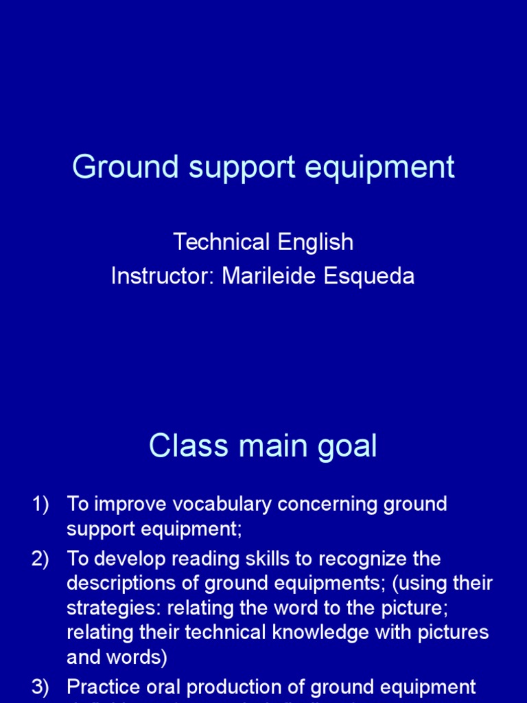 Ground Support Equipment Overview | PDF | Vehicles | Industries