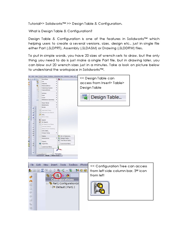 Tutorial - Design Table - Configuration | PDF | Microsoft Excel | Icon ...