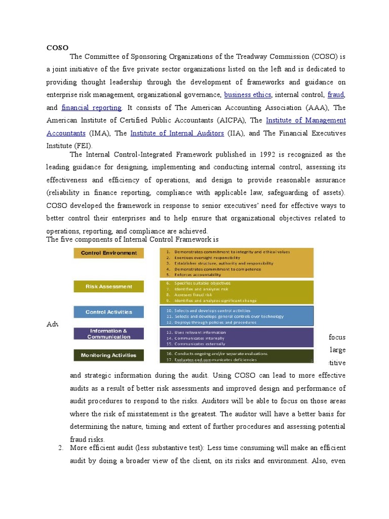 COSO and COSO ERM | Download Free PDF | Audit | Enterprise Risk Management