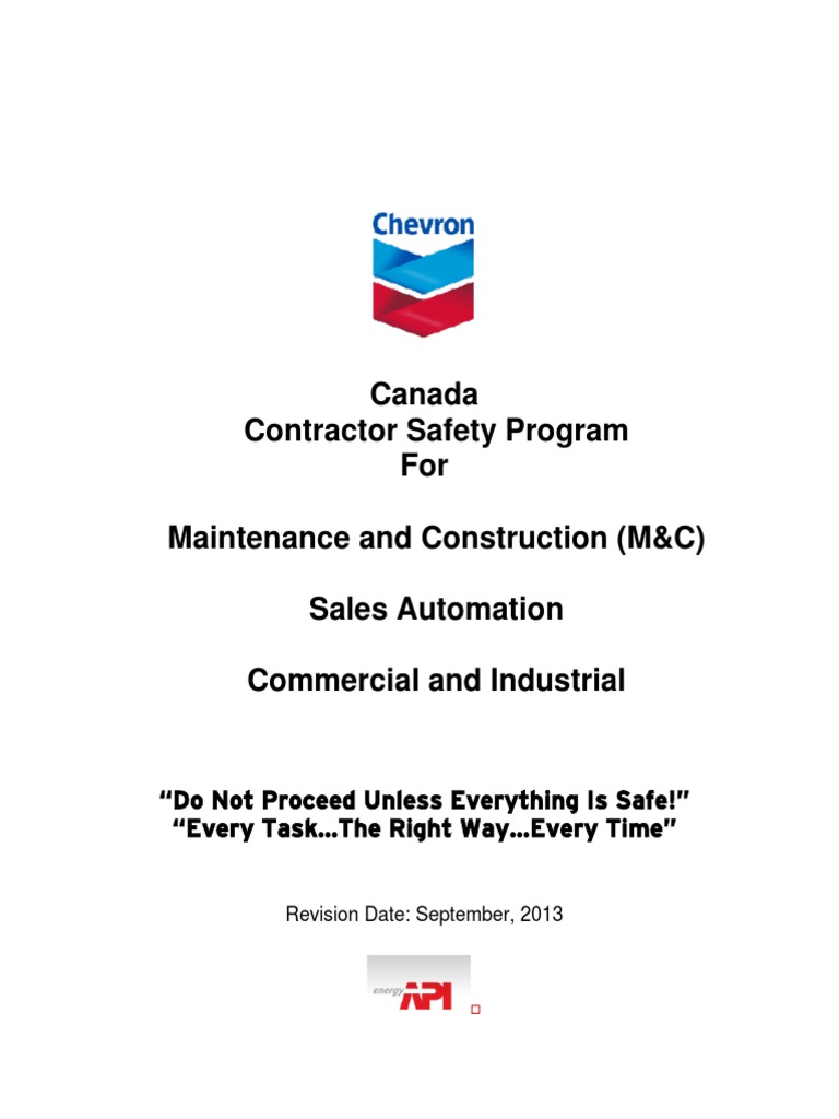 Chevron Canada Safety Program | PDF | Risk Management | Safety