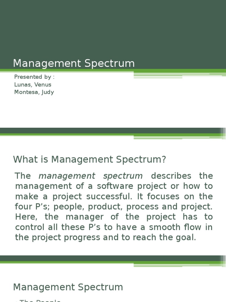 Management Spectrum | PDF | Leadership | Software Development Process