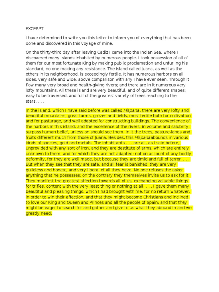 Christopher Columbus Journal | PDF