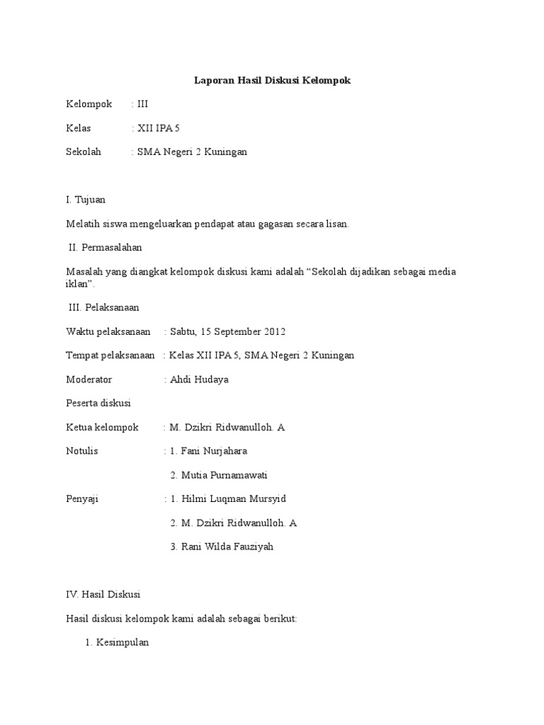Diskusi Sekolah dan Iklan: Hasil dan Saran | PDF | Ilmu Sosial | Kesehatan Holistik